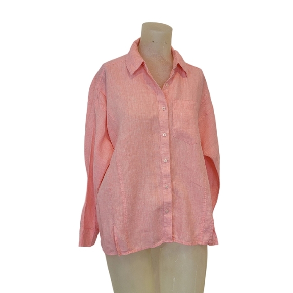 Vineyard Vines | Tops | Vineyard Vines Pink Linen Weekend Button Down ...